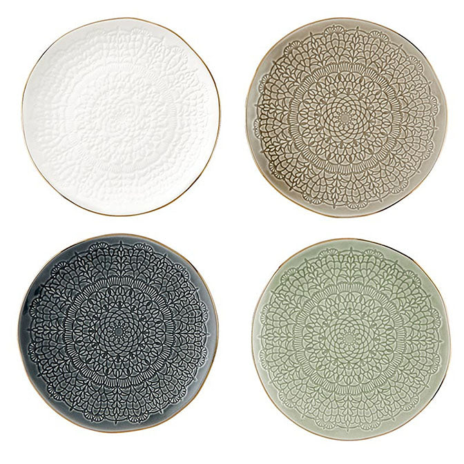 Gold Rim Stamped Appetizer Plates – Roost Gift & Home Collection