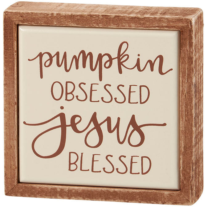 Jesus Blessed Block Sign – Roost Gift & Home Collection