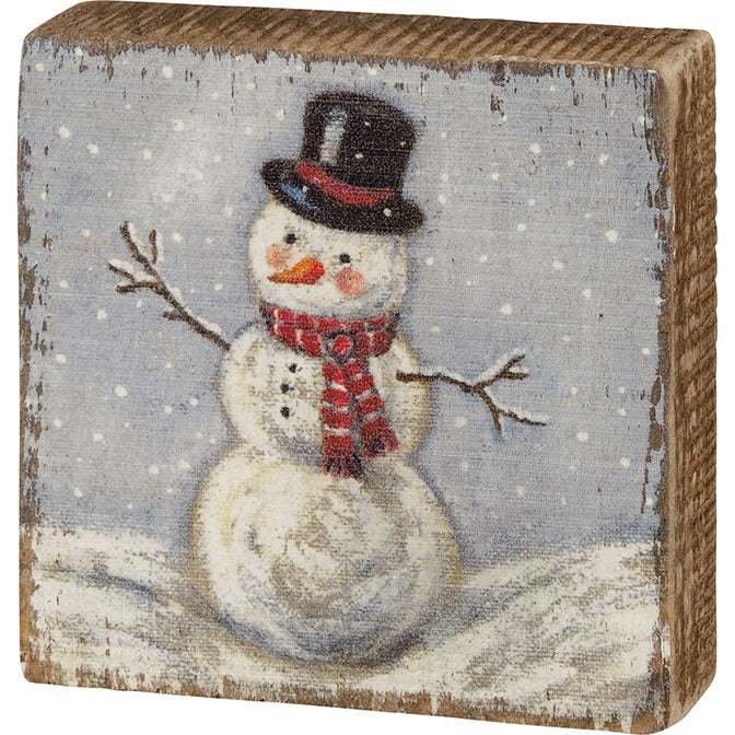 Snowman Block Sign – Roost Gift & Home Collection