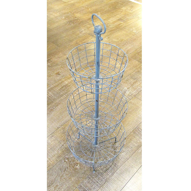 Three Tier Wire Basket Rack – Roost Gift & Home Collection