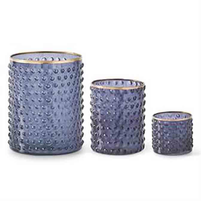 Blue Dot Embossed Containers w/Gold Paint – Roost Gift & Home Collection