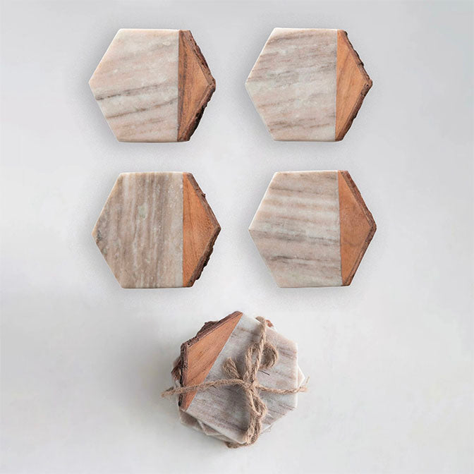 Hexagon Coasters with Live Edge – Roost Gift & Home Collection