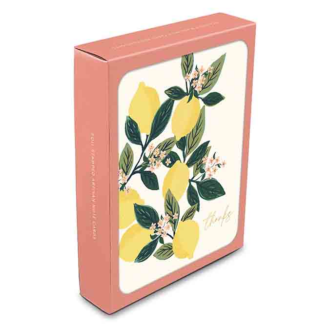 Lemon Tree Artisan Note Card Set – Roost Gift & Home Collection